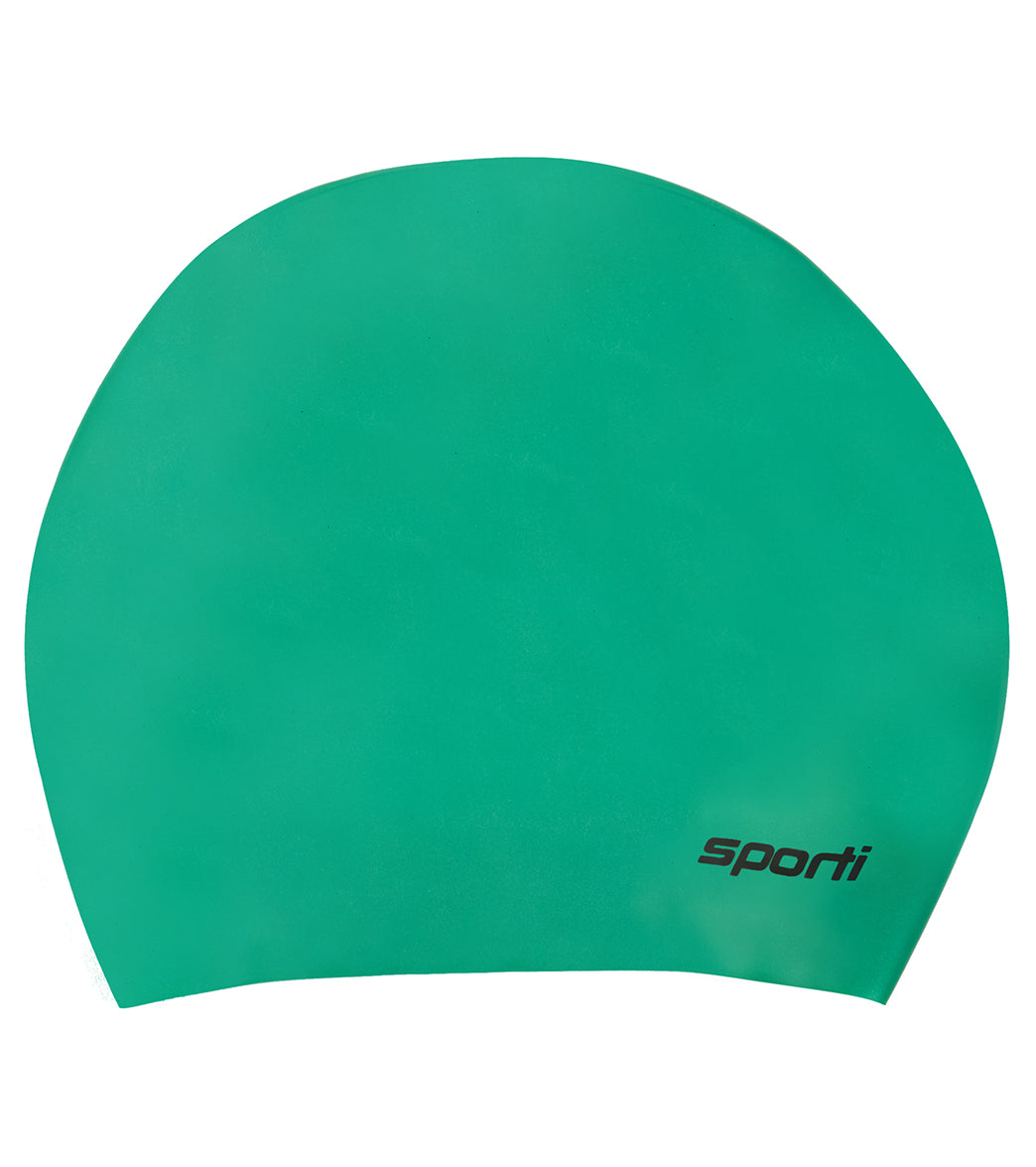 Sporti Long Hair Silicone Swim Cap at SwimOutlet.com