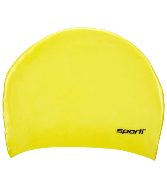 Sporti Long Hair Silicone Swim Cap at SwimOutlet.com
