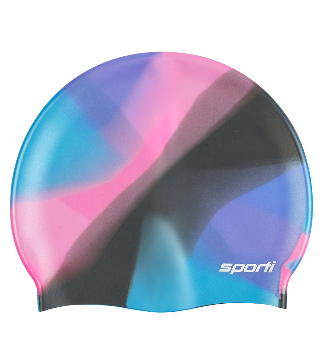 Sporti Multi Color Silicone Swim Cap at SwimOutlet.com