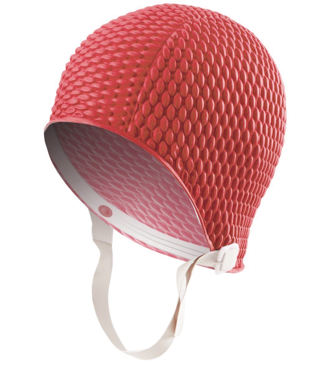 Sporti Bubble Swim Cap with Chin Strap at SwimOutlet.com