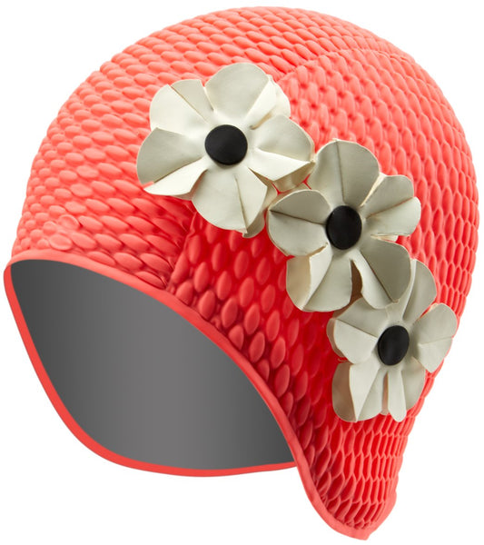 Sporti Floral Bubble Swim Cap at SwimOutlet.com