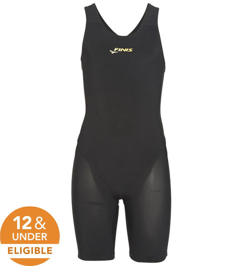 FINIS Girls' Fuse Jr. Open Back Kneeskin Tech Suit Swimsuit at ...