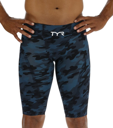 TYR Men's Venzo Camo High Waist Jammer Tech Suit Swimsuit at SwimOutlet.com