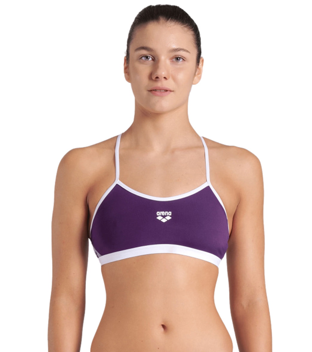 Arena Women's Icons Solid Cross Back Bikini Top at SwimOutlet.com