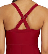 Sporti Active Solid One Piece Cropped Swim Unitard at SwimOutlet.com