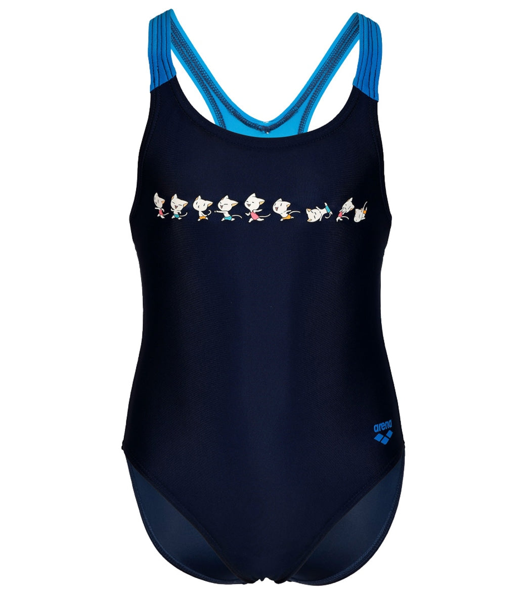 Arena Girls' Arena Friends Pro Back One Piece Swimsuit (Toddler, Little ...