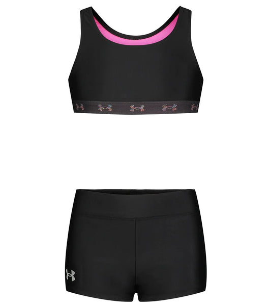 Under Armour Girls' UA Two Piece Swim Short Set (Little Kid) at ...