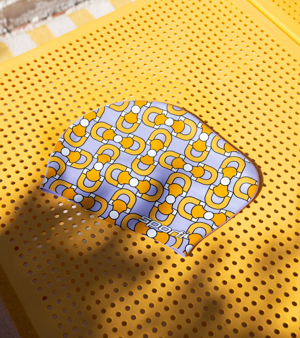 Sporti x Alex Walsh Parker Paradise Long Hair Bun Silicone Swim Cap at ...