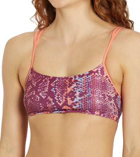 Sporti x Gretchen Walsh Desert Python Tracy Double Strap Bikini Top at SwimOutlet.com