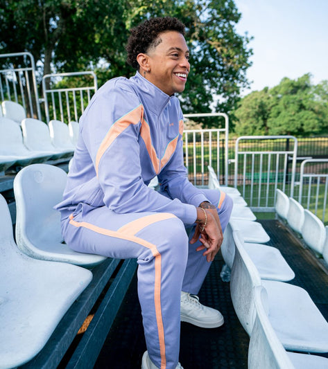 Sporti x Shaine Casas Very Peri Team Tracksuit Bottom at SwimOutlet.com