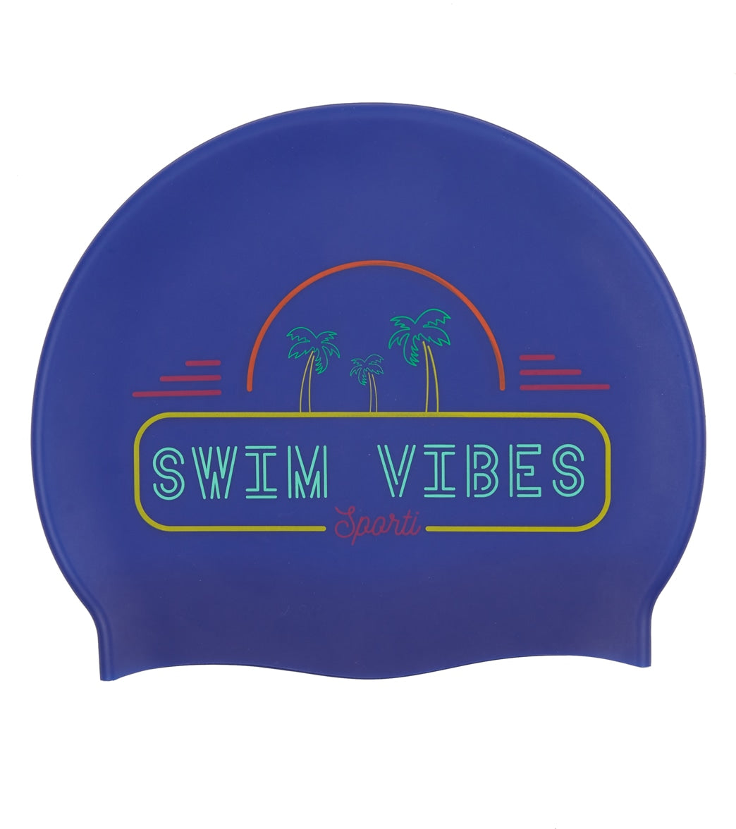 Sporti Miami Vibes Silicone Swim Cap at SwimOutlet.com