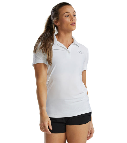TYR Women's Short Sleeve Polo at SwimOutlet.com