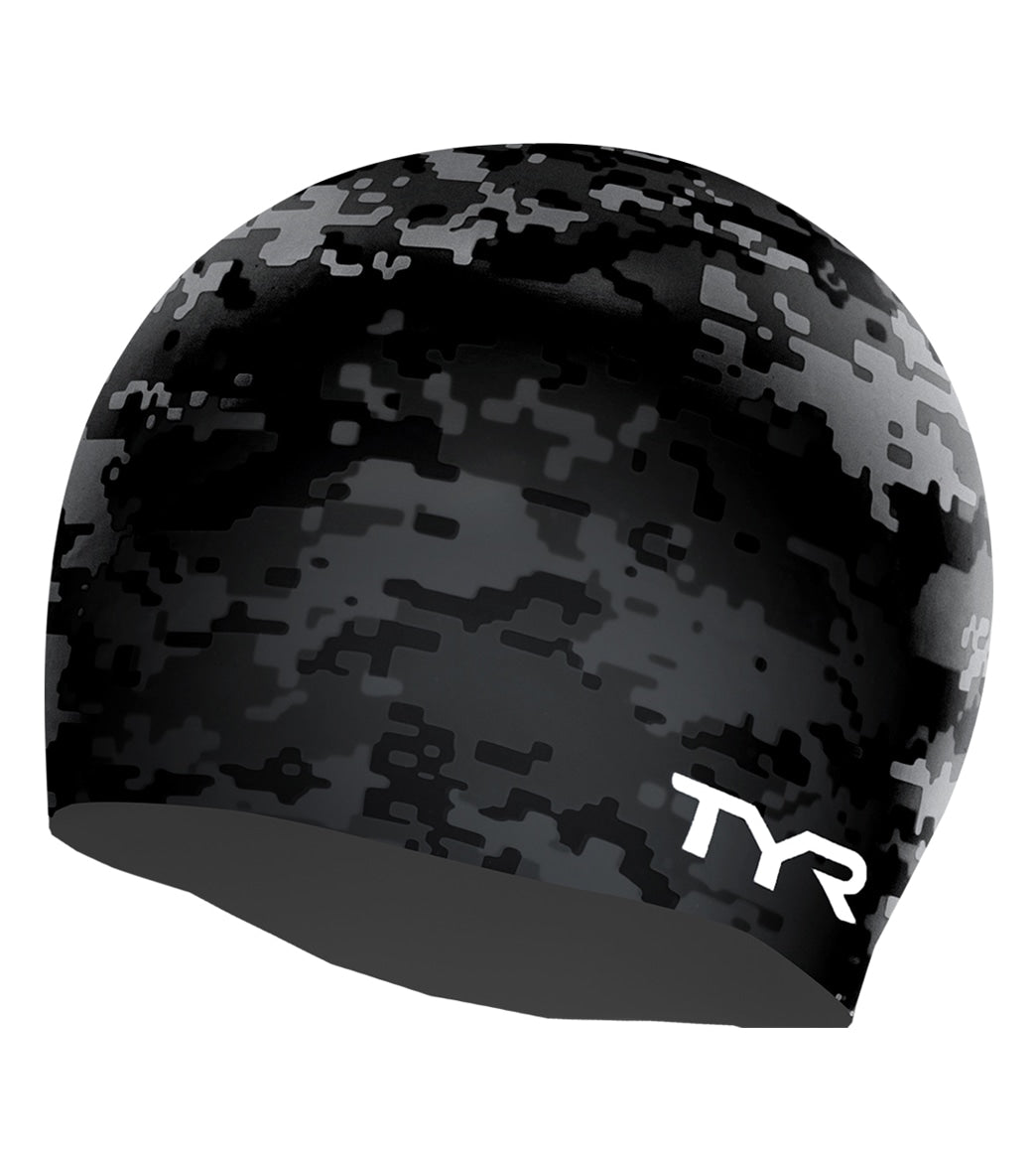 TYR Adult fit Graphic Digi Camo Swim Cap at SwimOutlet.com