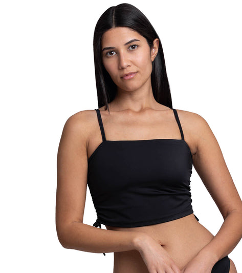 JOLYN Women's Maggie Solid Side Cinch Bikini Top at SwimOutlet.com