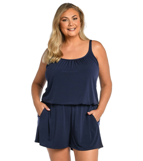 Maxine Plus Size Swim Romper at SwimOutlet.com