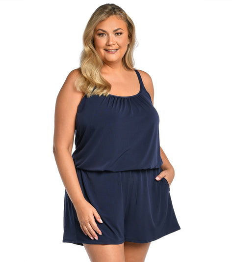 Maxine Plus Size Swim Romper at SwimOutlet.com
