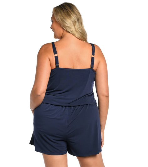 Maxine Plus Size Swim Romper at SwimOutlet.com
