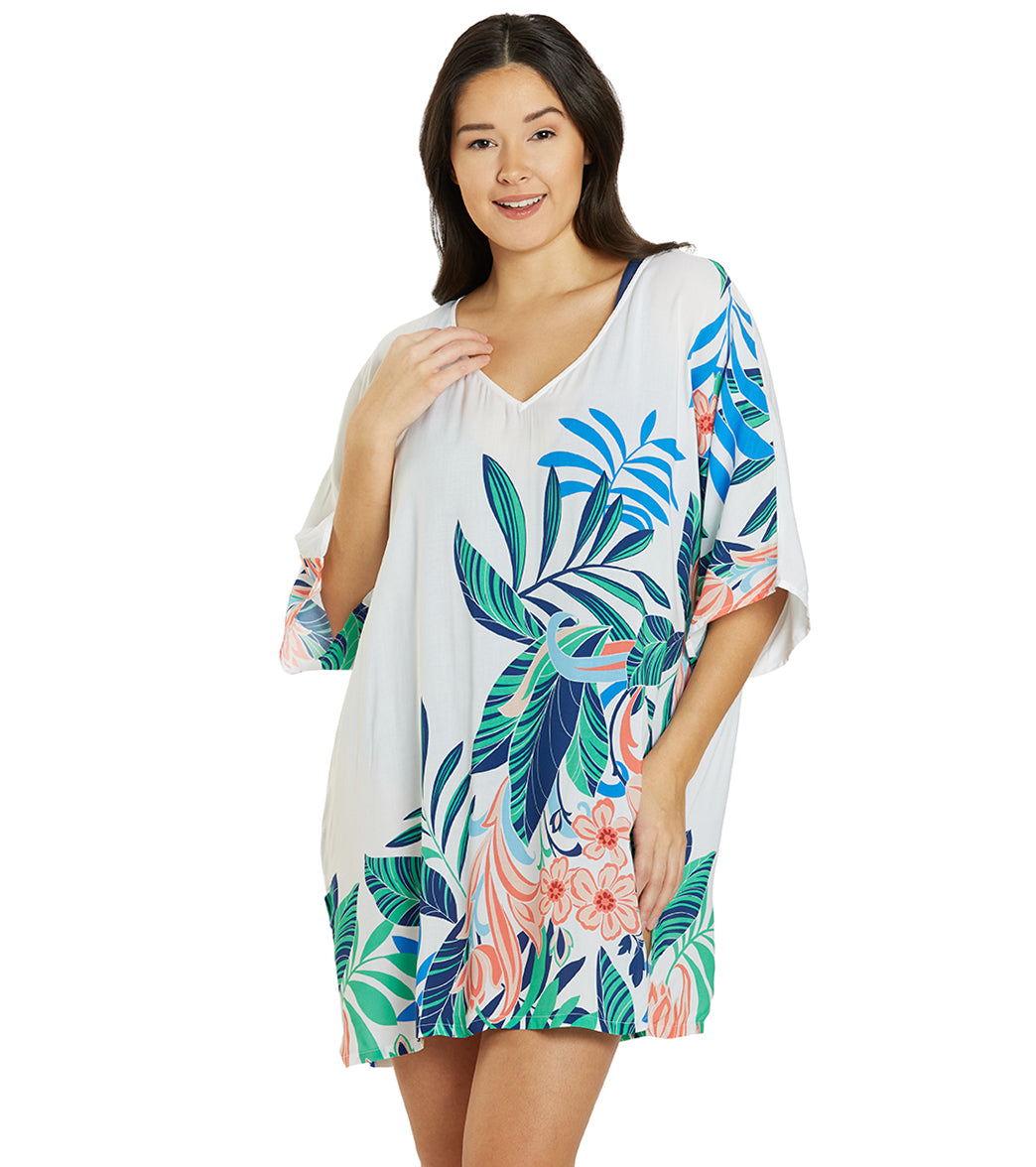 Jantzen Women's Floral Magic Celia Tunic Cover Up at SwimOutlet.com