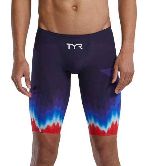 TYR Men's Venzo USA Jammer Tech Suit Swimsuit at SwimOutlet.com