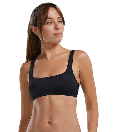 TYR Active Women's Solid Kelly Square Neck Bikini Top at SwimOutlet.com