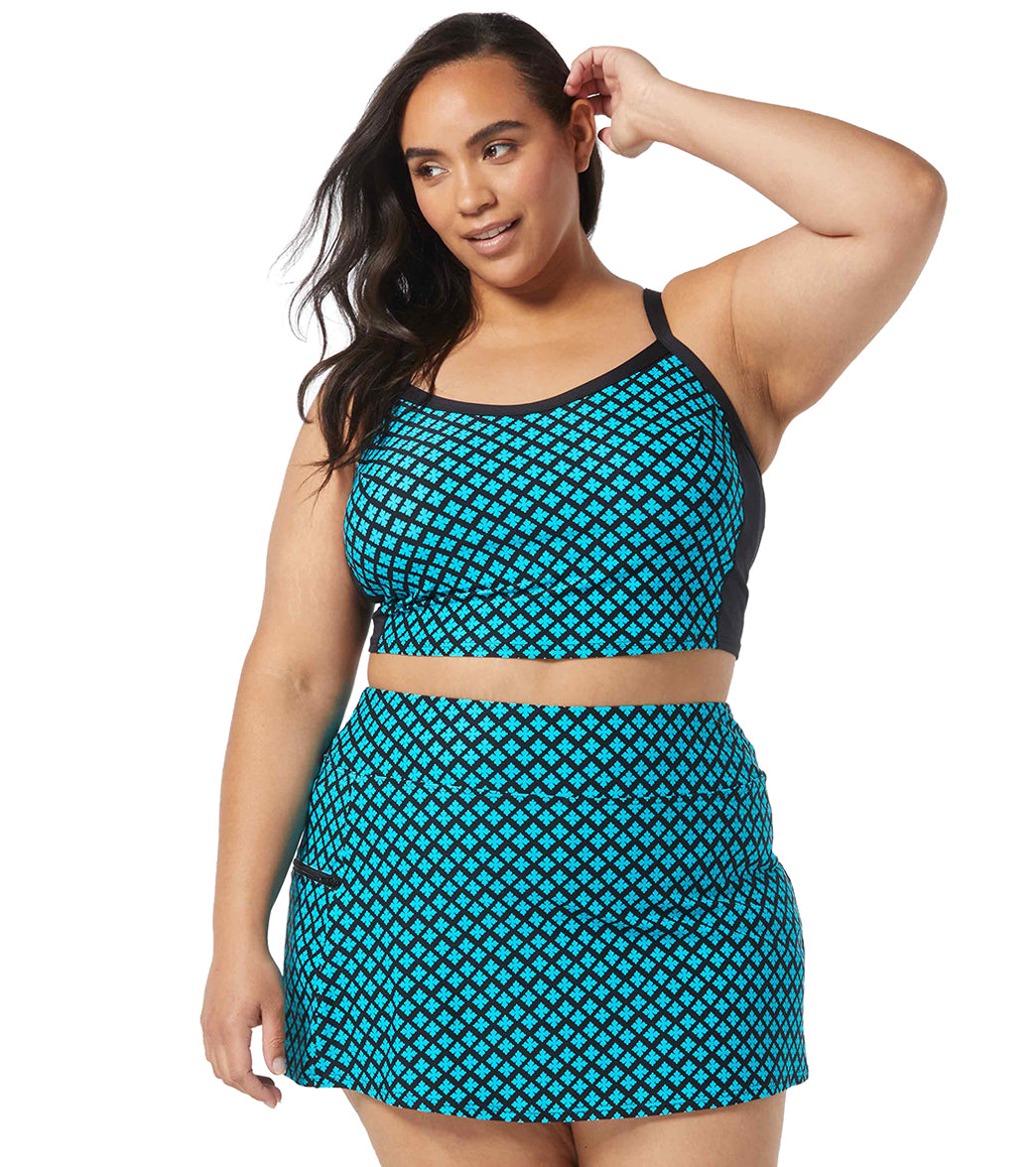 Beach House Women's Plus Size Delray Beach Botanical Plateau Racer Back ...