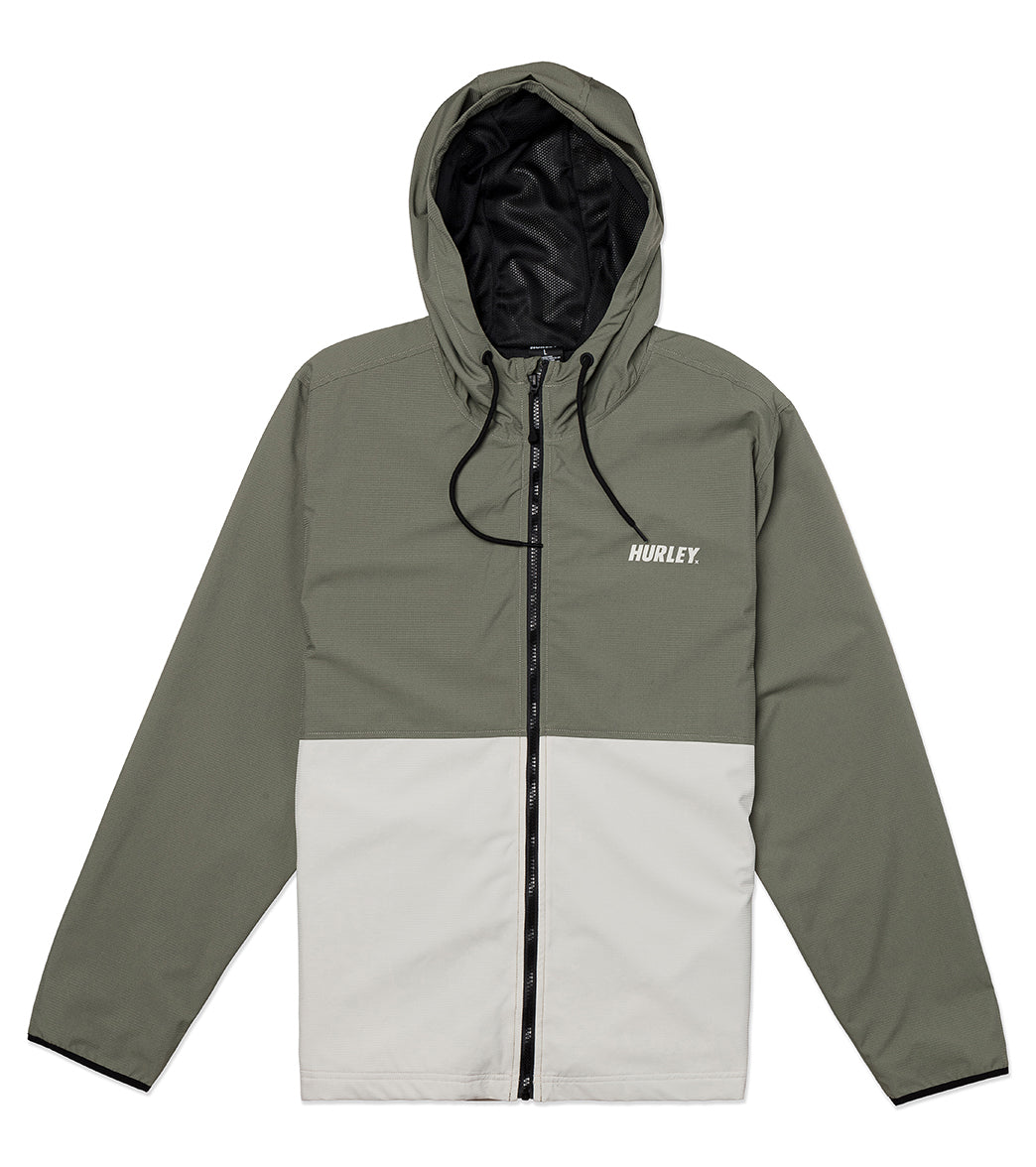 Hurley Men's Pismo Full Zip Windbreaker Jacket at SwimOutlet.com