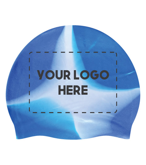 SwimOutlet Custom Multicolor Silicone Swim Caps at SwimOutlet.com