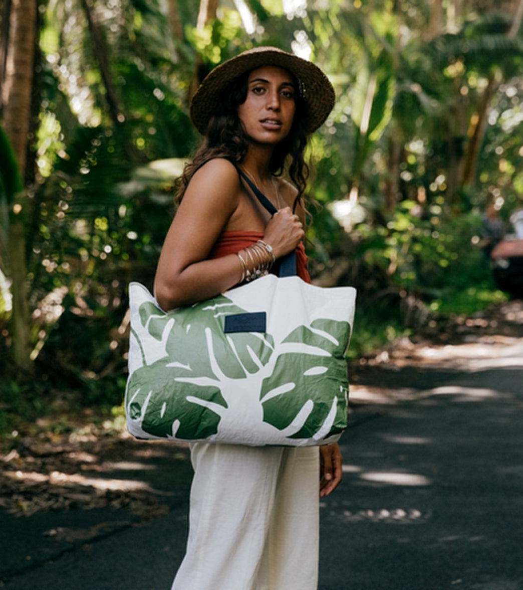 ALOHA Monstera Holo Holo Beach Tote at SwimOutlet.com