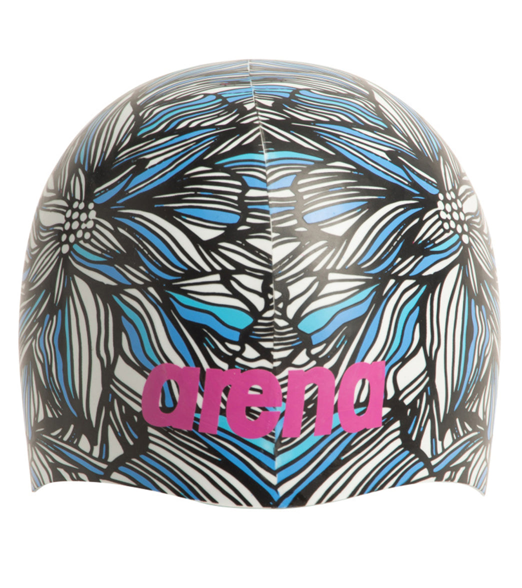 Arena Pink Dahlia Poolish Moulded Silicone Swim Cap at SwimOutlet.com