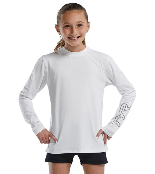 TYR Unisex SunDefense Long Sleeve Rash Guard (Little Kid, Big Kid) at ...