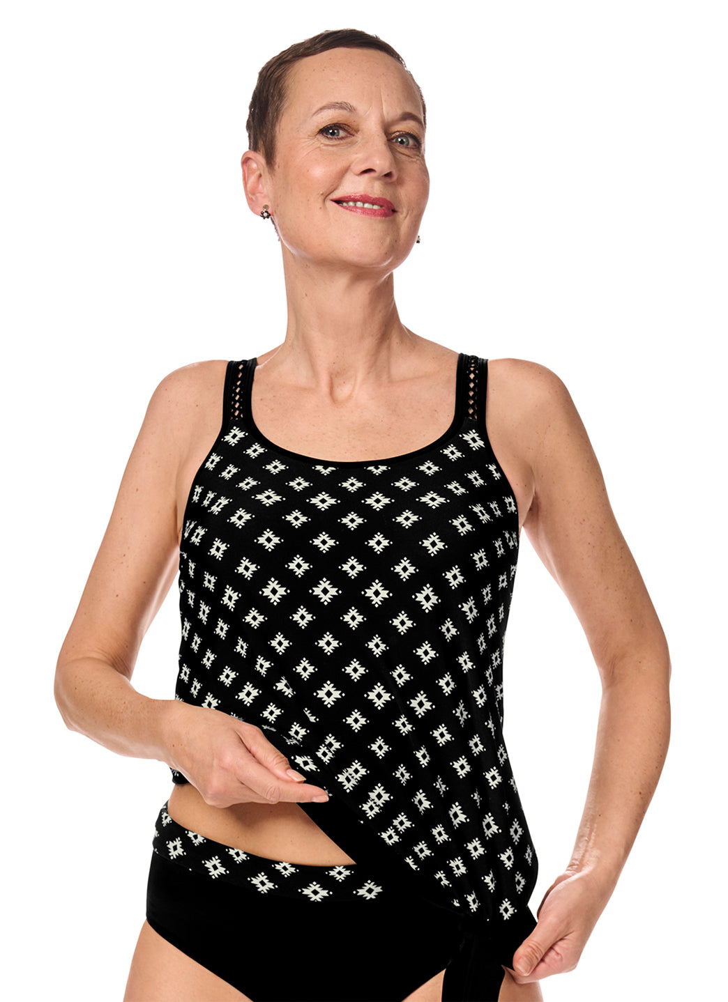 Amoena Women's Palermo Blouson Mastectomy Tankini Top (B/C/D Cup) at ...