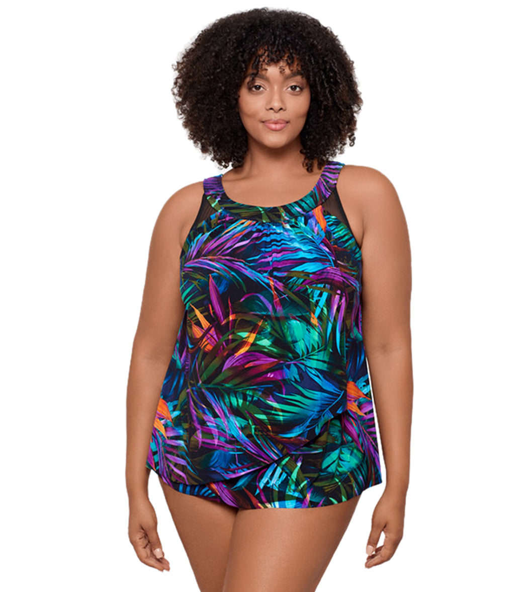 Miraclesuit Plus Women's Plus Size Palma Paradiso Ursula Tankini Top at ...