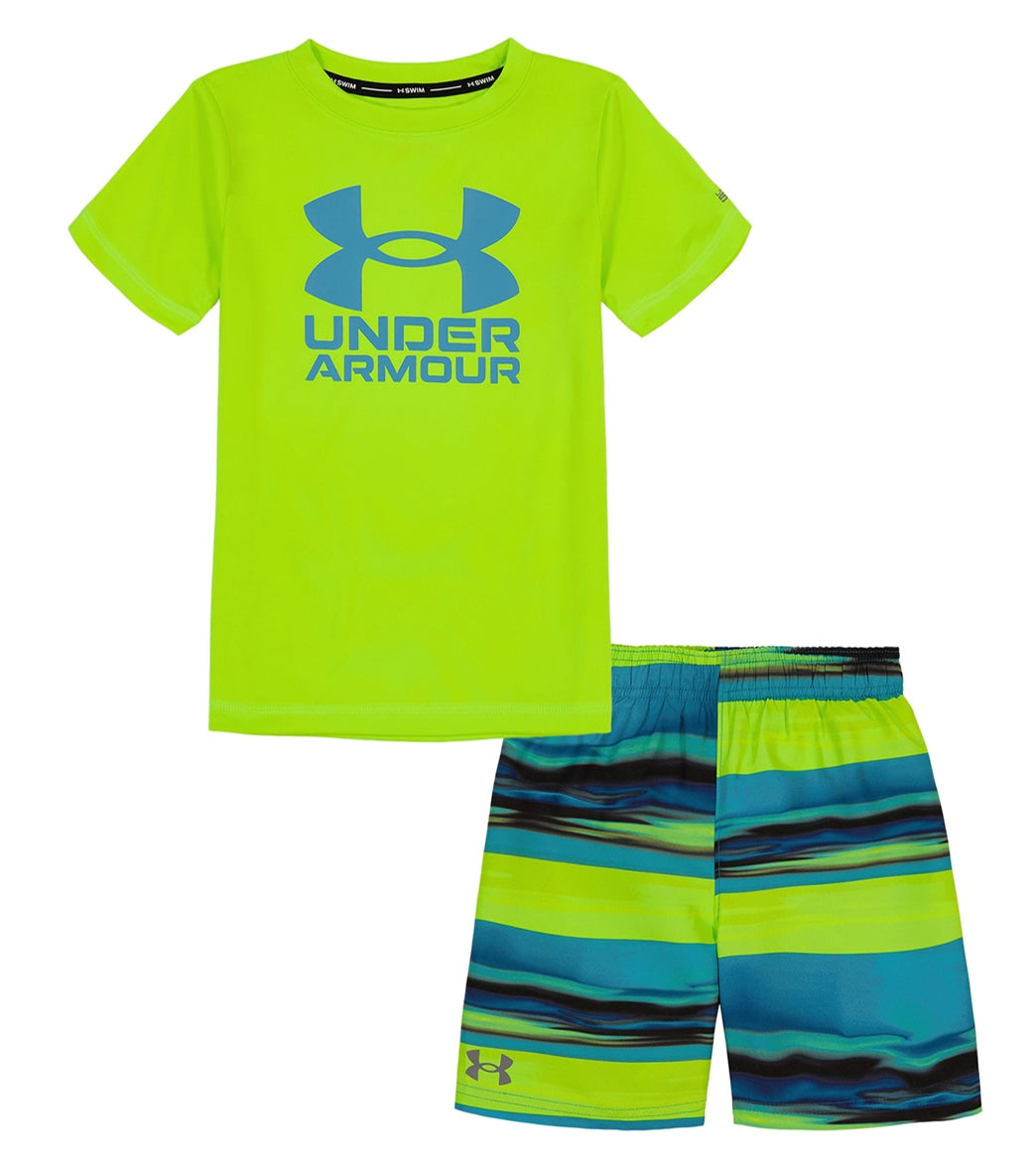 Under Armour Boys' UA Serenity Stripe Short Sleeve Swim Set (Baby ...