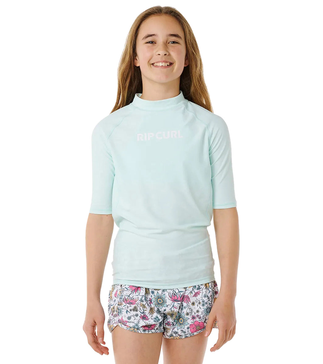 Rip Curl Girls' Classic Short Sleeve Surf Shirt (Big Kid) at SwimOutlet.com