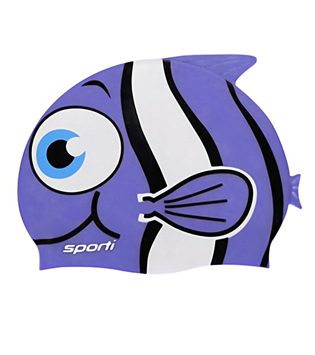 Sporti Cartoon Clownfish Silicone Swim Cap Jr. at SwimOutlet.com
