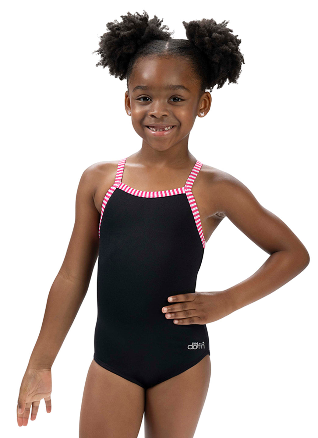 Dolfin Girls' Solid One Piece Swimsuit (Toddler, Little Kid) at ...