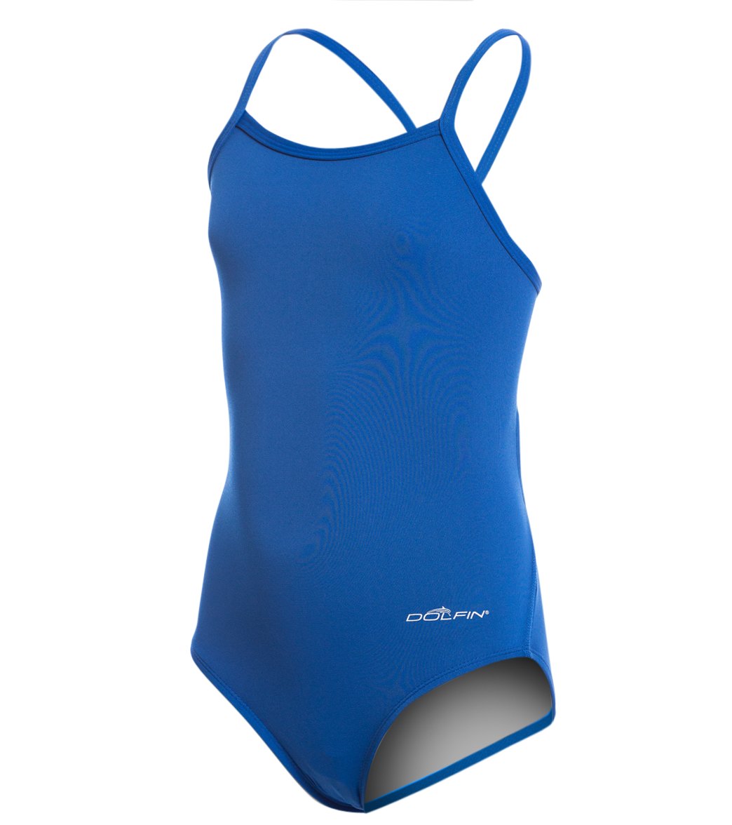 Dolfin Youth Reliance Solid V-Back One Piece Swimsuit at SwimOutlet.com