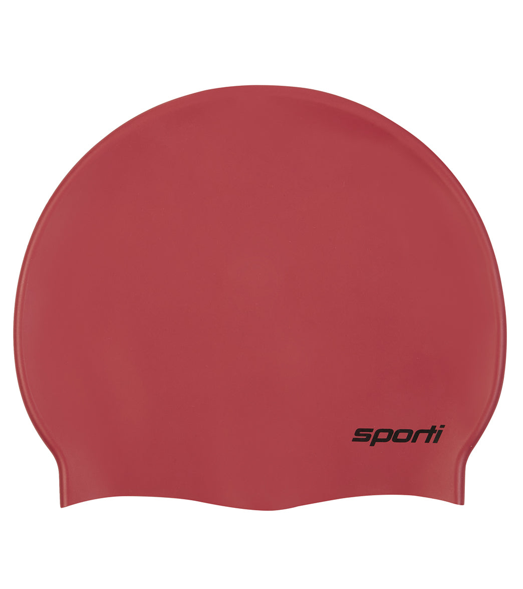Sporti Solid Metallic Silicone Swim Cap at SwimOutlet.com