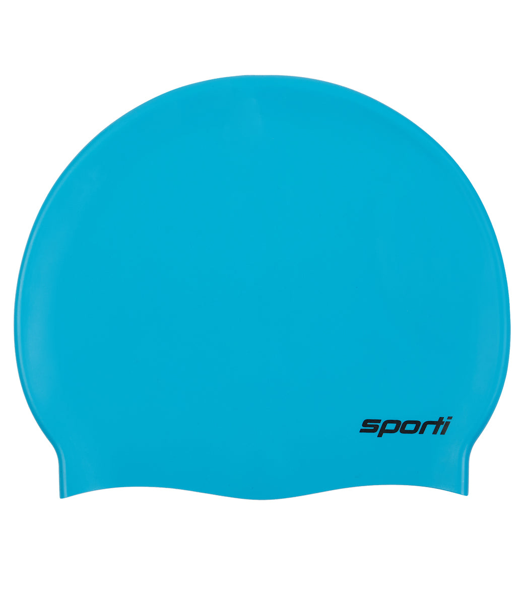 Sporti Solid Neon Silicone Swim Cap at SwimOutlet.com
