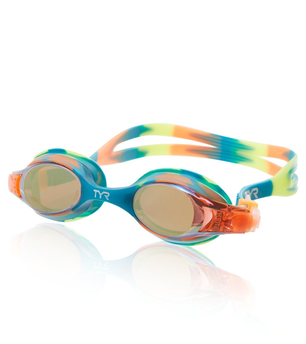 TYR Swimple Tie Dye Mirrored Kids' Goggle at SwimOutlet.com