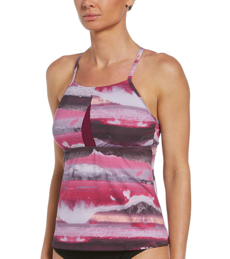 Nike Women's Adventure Strappy Crossback Tankini Top at SwimOutlet.com