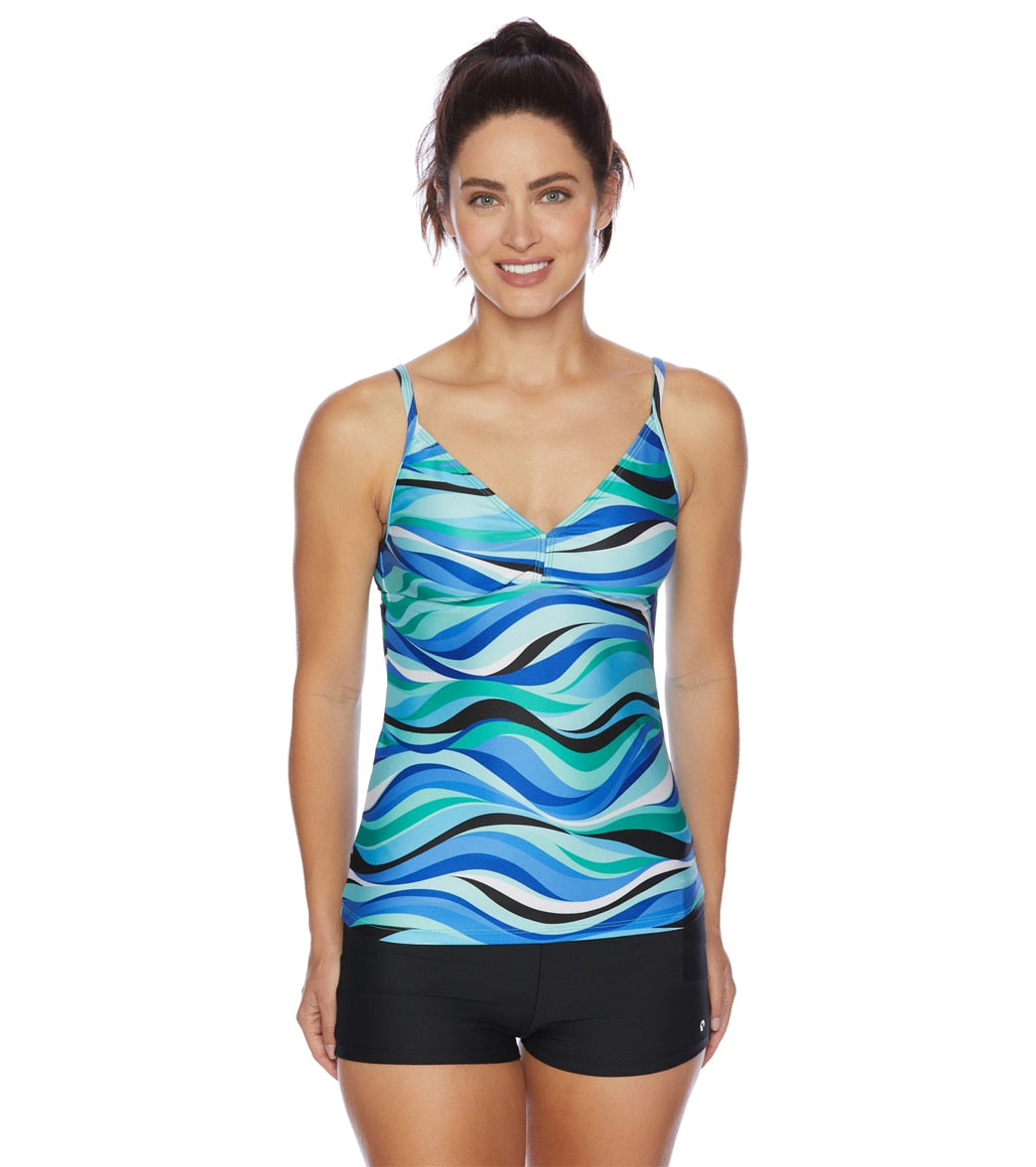 Next by Athena Women's New Waves Intention Tankini Top at SwimOutlet.com