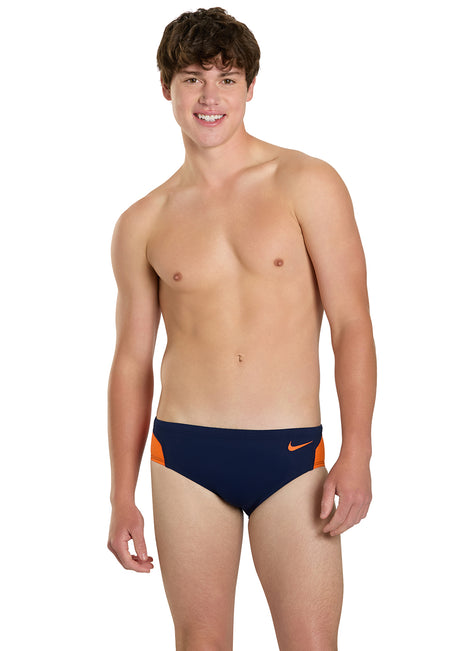 Nike Men's HydraStrong Colorblock Brief Swimsuit at SwimOutlet.com