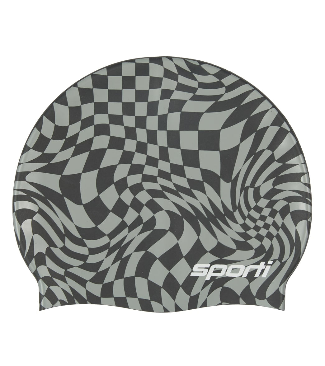 Sporti Checkmate Silicone Swim Cap at SwimOutlet.com