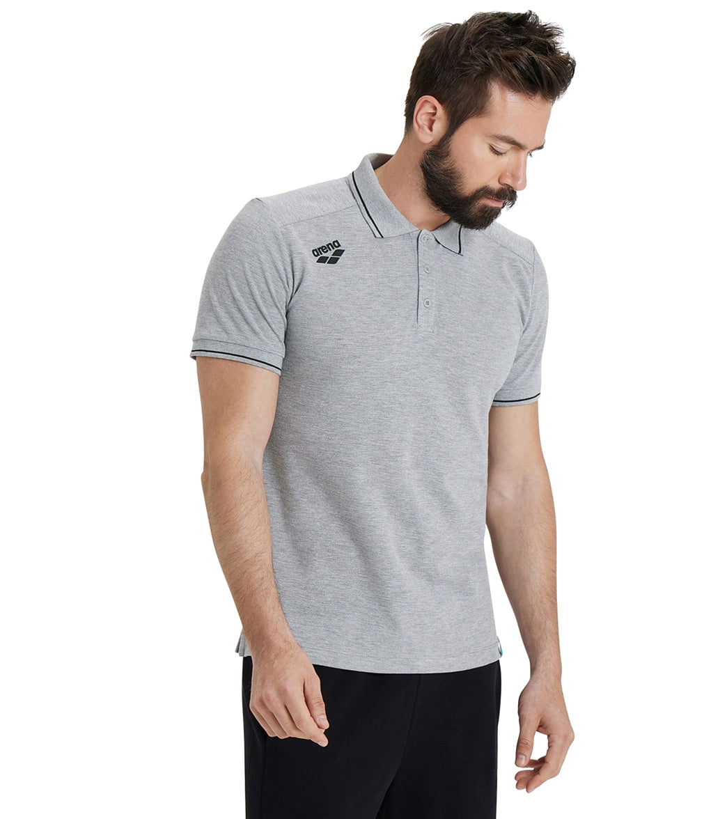 Arena Unisex Team Solid Cotton Short Sleeve Polo at SwimOutlet.com