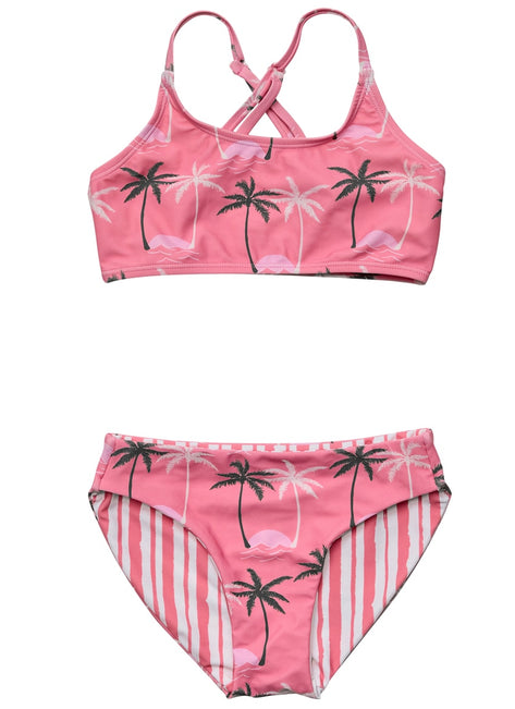 Snapper Rock Girls' Palm Paradise Reversible X Back Two Piece Bikini ...