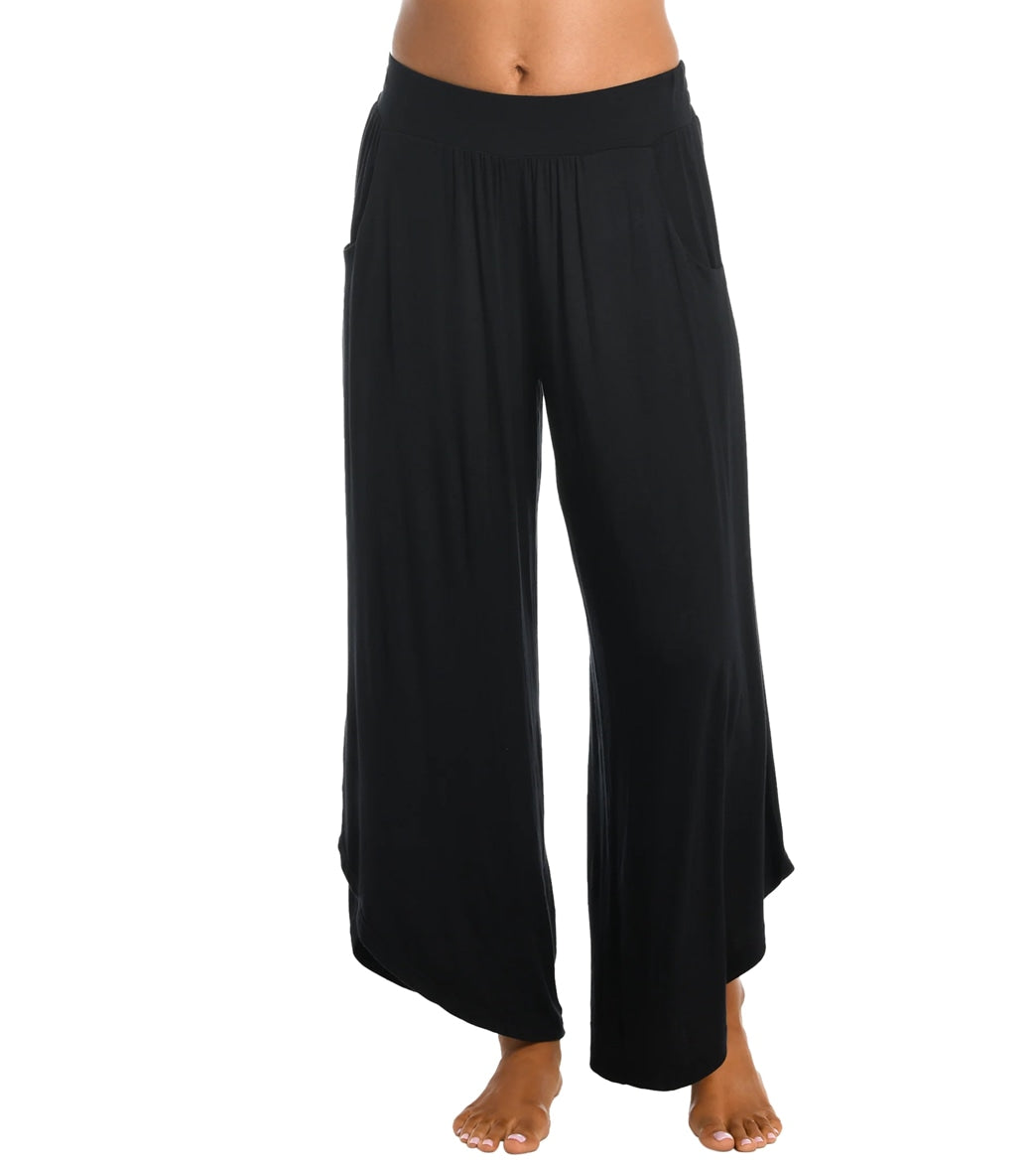 La Blanca Women's Coastal Covers Crochet Side Panel Cover Up Pant at ...