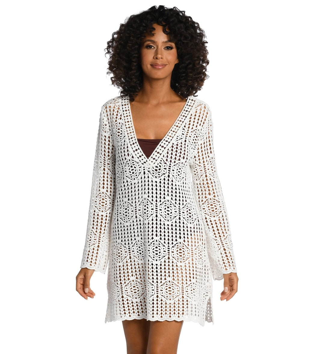 La Blanca Women's Waverly Covers V Neck Tunic at SwimOutlet.com