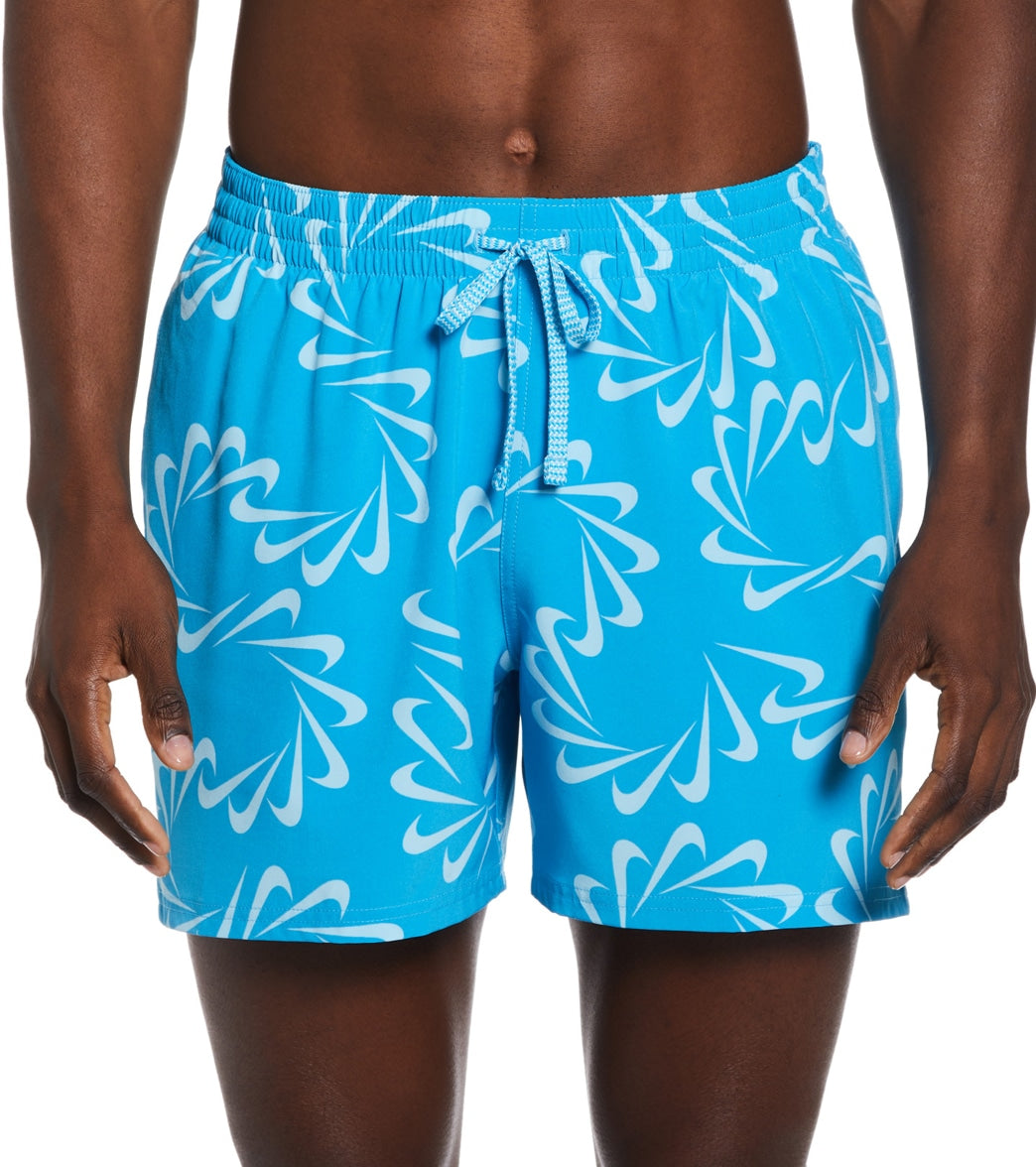 Nike Men's Swoosh Line Swim Trunks at SwimOutlet.com
