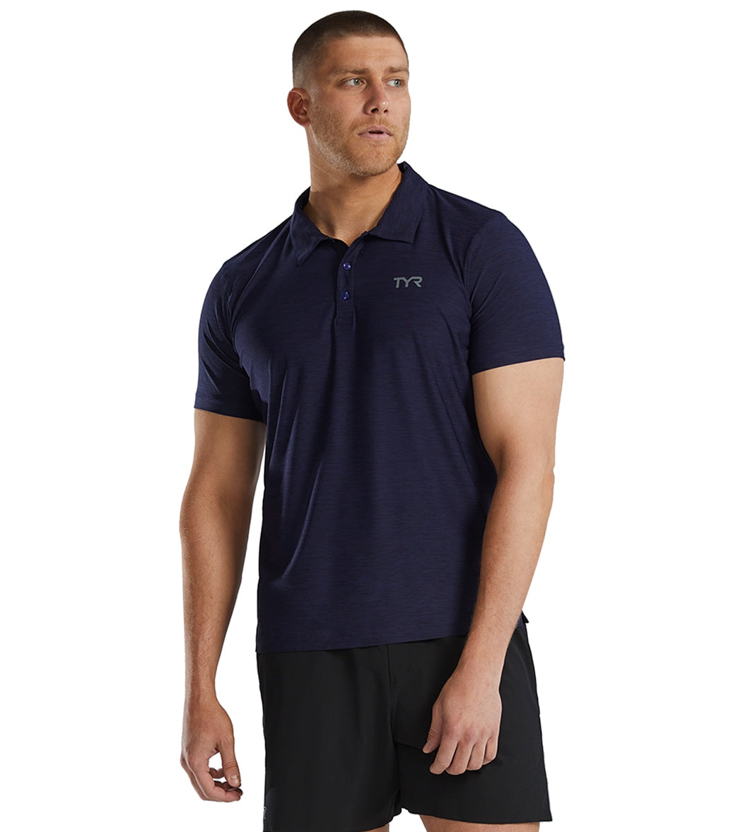 TYR Men's Short Sleeve Polo at SwimOutlet.com